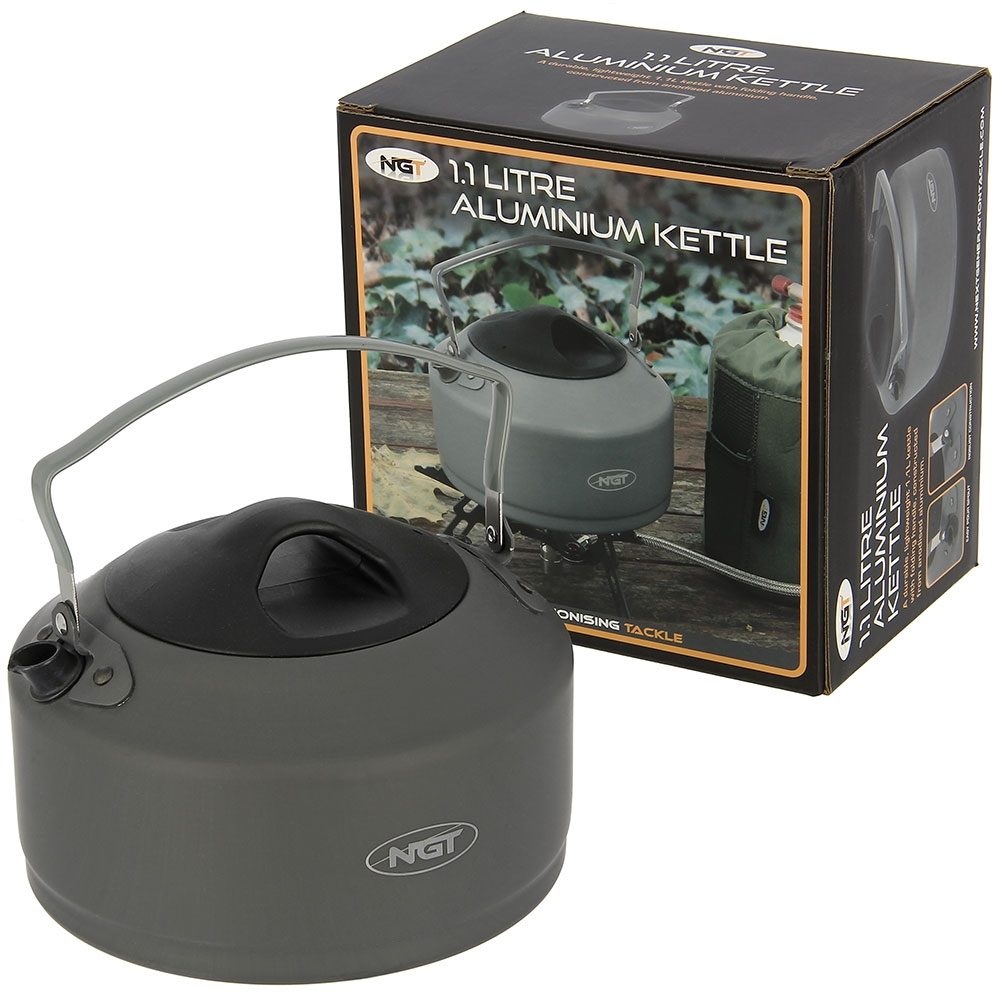 NGT 1.1 Litre Aluminium Kettle - Ians Fishing Tackle – Ian's Fishing Tackle