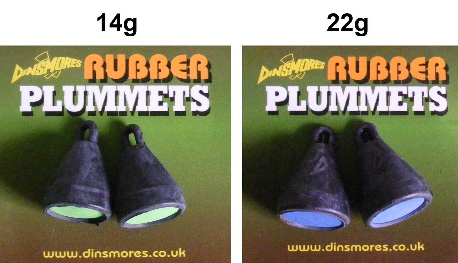 Dinsmores Rubber Plummets - Ians Fishing Tackle – Ian's Fishing Tackle Ltd