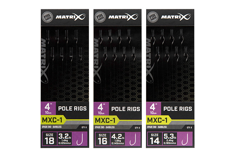 Matrix MXC-1 4" Pole Rigs - Ians Fishing Tackle – Ian's Fishing Tackle